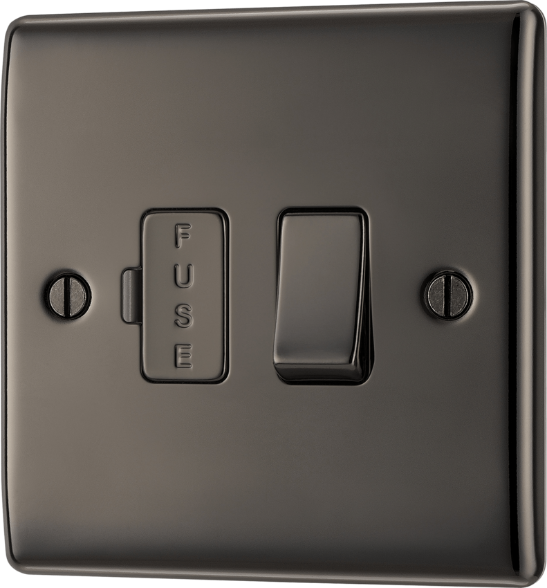 BG Nexus NBN50 13A Switched Fused Spur - Black Nickel | Best4Electrics