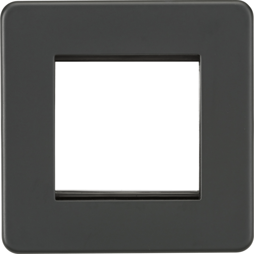 Knightsbridge Screwless SF2GAT 2G Modular Faceplate - Anthracite ...